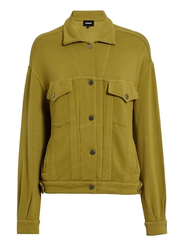 Monrow Fleece Jacket - Leaf Green