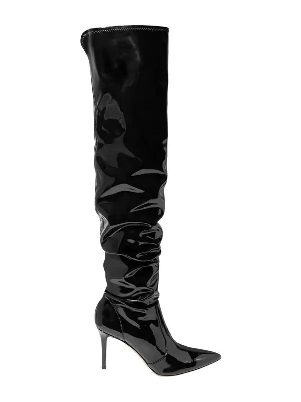 GIANVITO ROSSI 85 Vinyl Over-the-knee Boots - Black