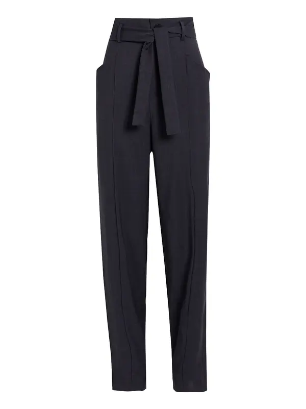 MARANT ETOILE Vittoria Prince Of Wales Checked Wool Pants - Navy