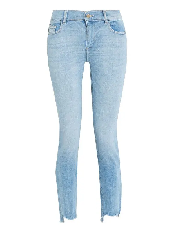DL1961 Florence Cropped Mid-rise Skinny Jeans - Light Denim