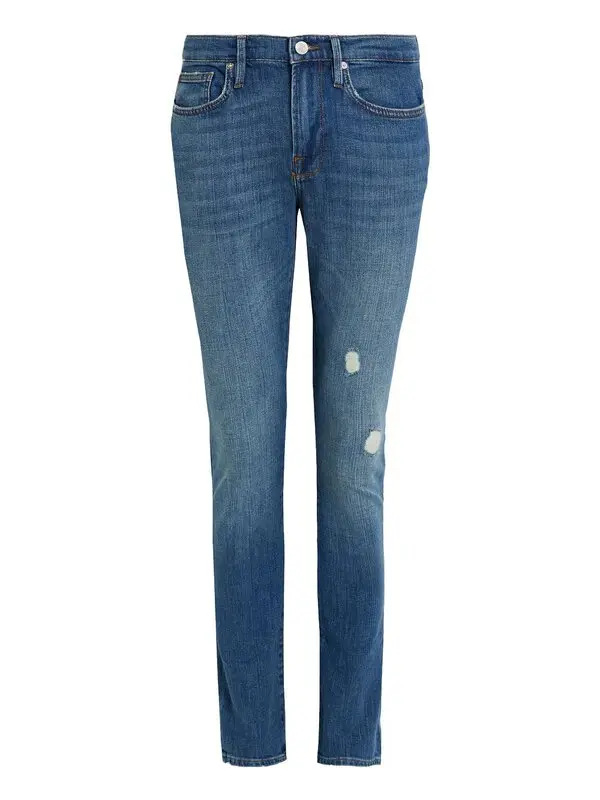 FRAME L'homme Skinny Fit Jeans - Mid Denim