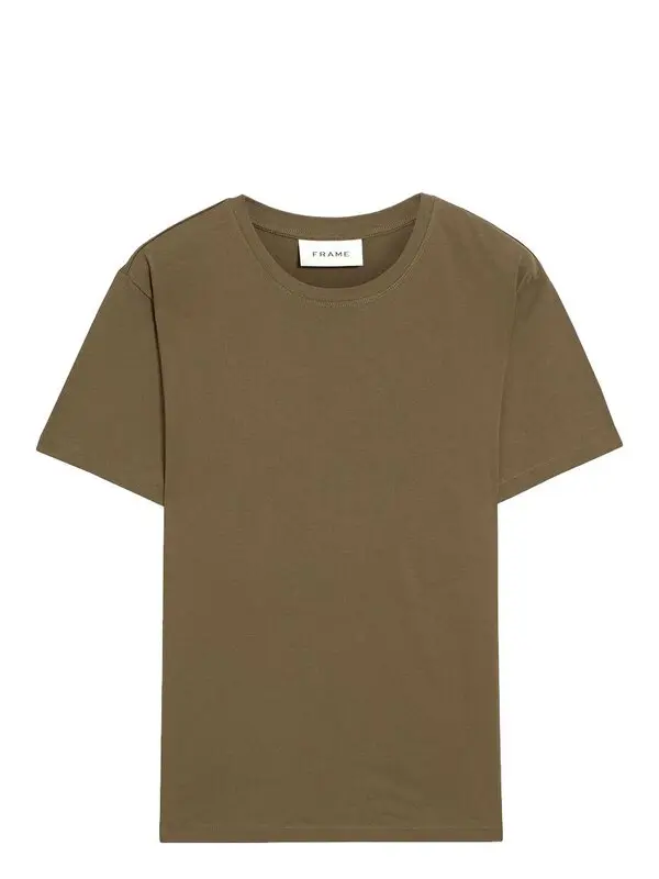 FRAME Cottonjersey Tshirt - Army Green