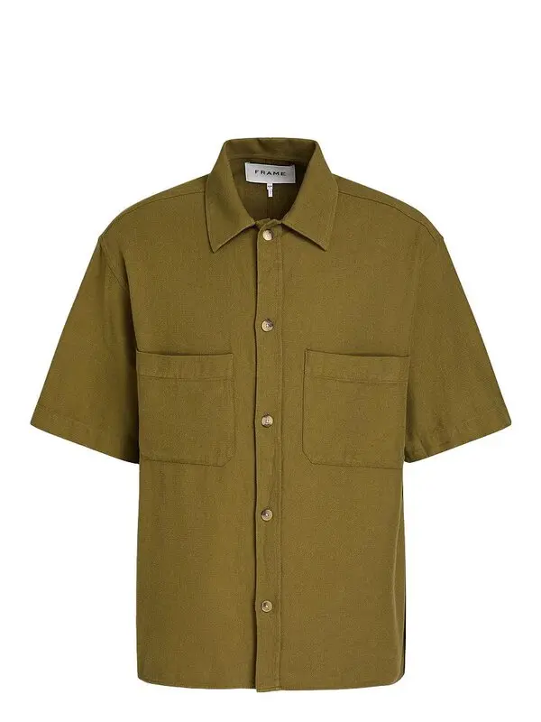 FRAME Cottontwill Shirt - Army Green