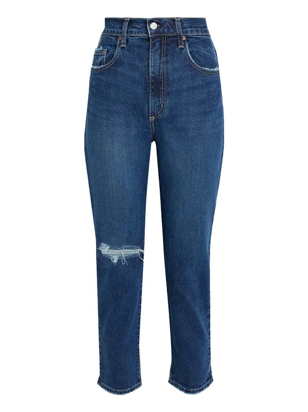 Nobody Denim Frankie Cropped Slim-leg Jeans - Mid Denim