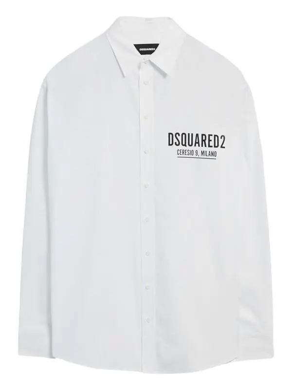 Dsquared2 Printed Cottonpoplin Shirt - White