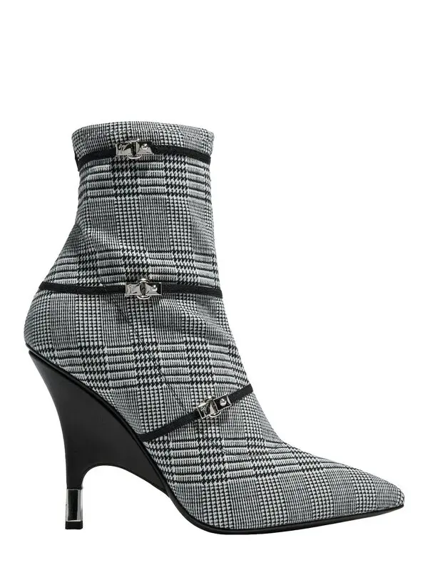GIUSEPPE ZANOTTI Houndstooth Stretch-knit Sock Boots - Black