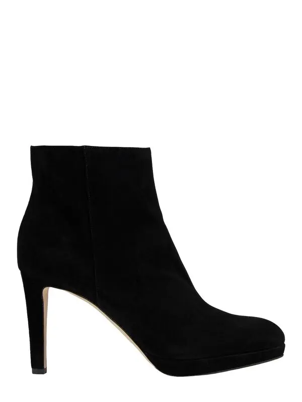 SERGIO ROSSI Suede Platform Ankle Boots - Black