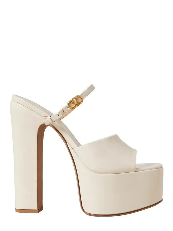 Valentino Garavani Tan-go Platform Mules - Ivory