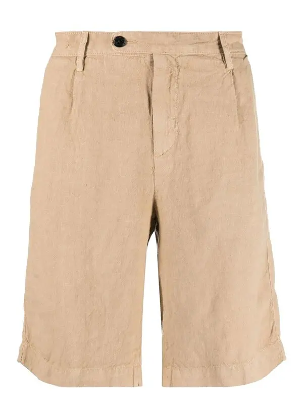 Massimo Alba Mid-rise Cotton Shorts - Neutrals
