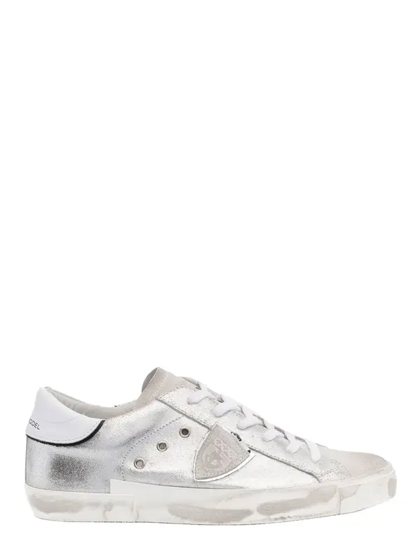 Philippe Model Side-logo Patch Sneakers - Silver