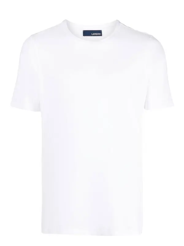 LARDINI Round Neck Short-sleeve T-shirt - White