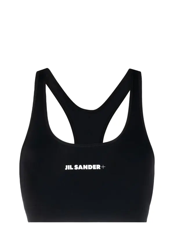 JIL SANDER Logo-print Training Sports Bra - Black