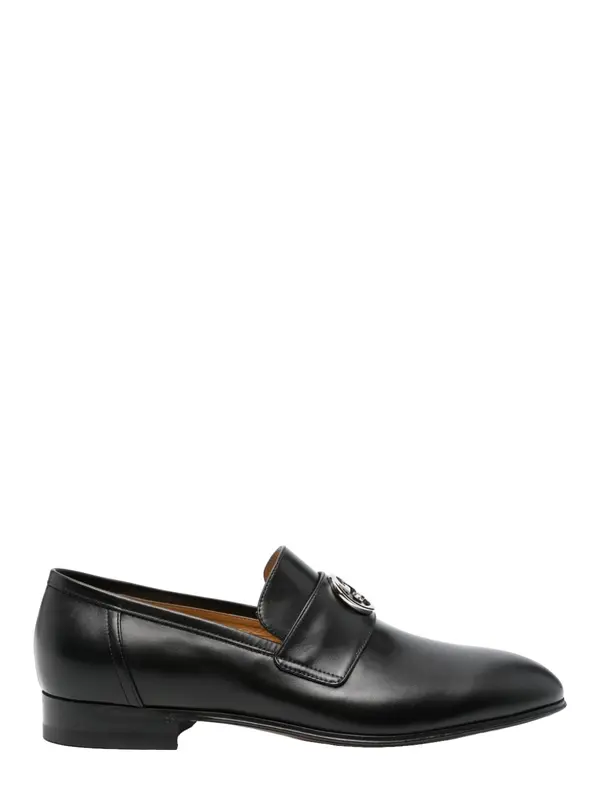Gucci Logo Plaque Loafers - Black