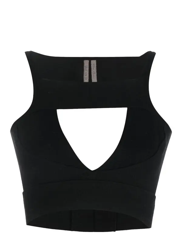 Rick Owens Cut-out Detail Knit Top - Black