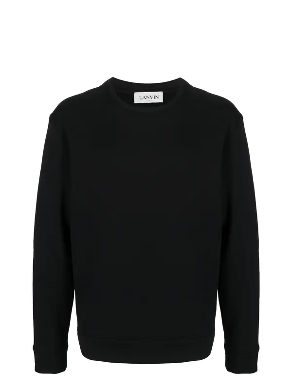 LANVIN Photograph-print Long-sleeve Sweatshirt - Black