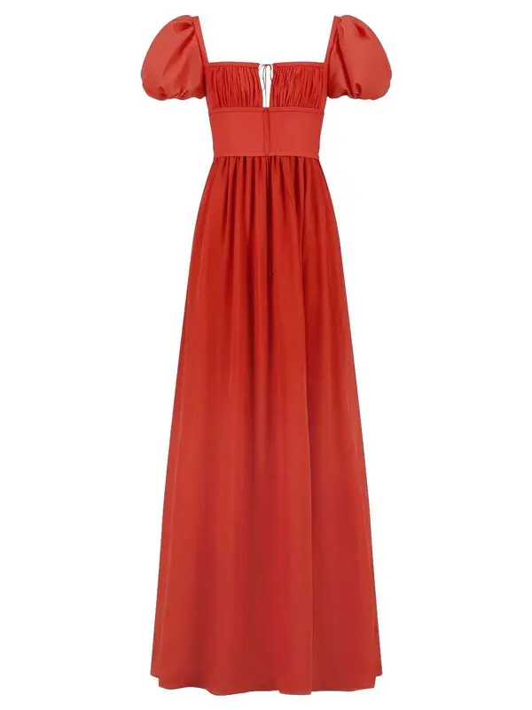 Giambattista Valli Puff-sleeve Maxi Dress - Orange