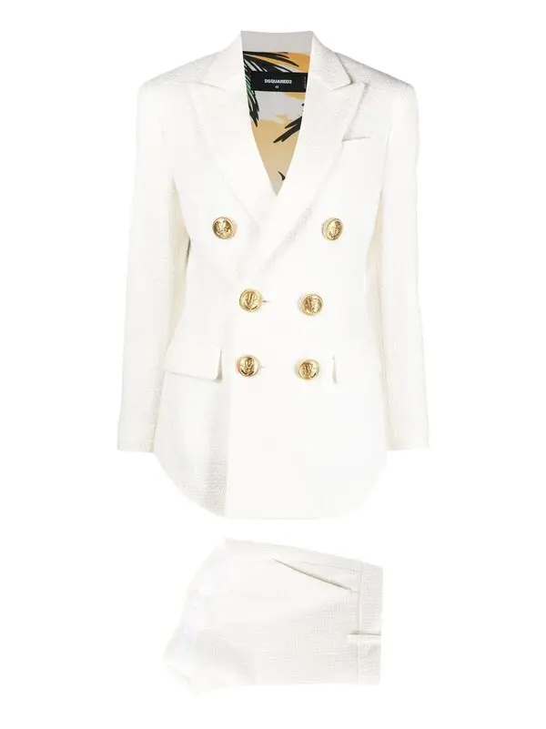 Dsquared2 Double-breasted Two-piece Suit - White
