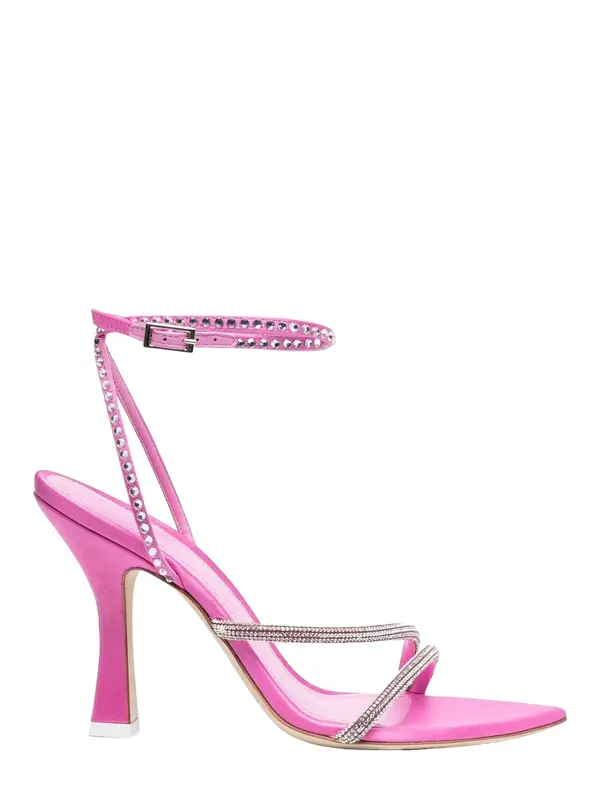 3JUIN Syria 100mm Crystal-embellished Sandals - Pink