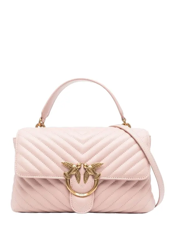 Pinko Love Birds Quilted Tote - Pink