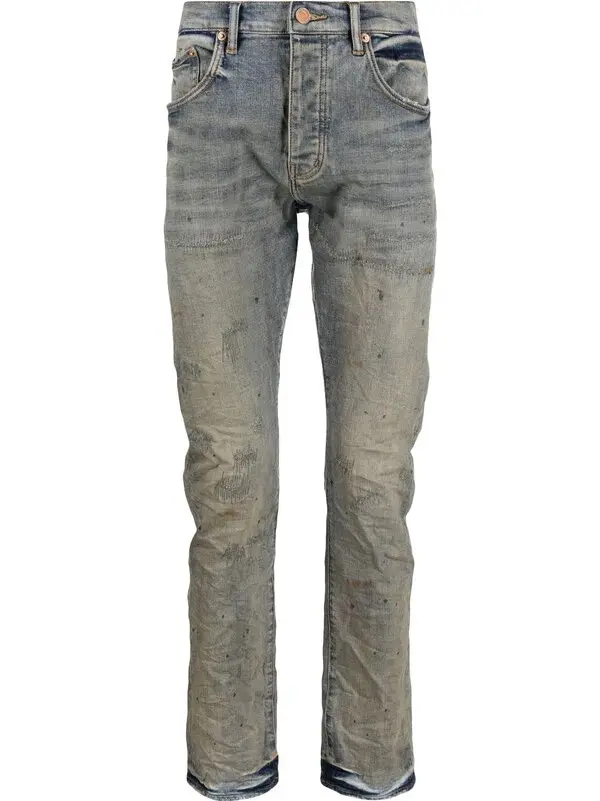 PURPLE BRAND Distressed Slim-fit Jeans - Blue