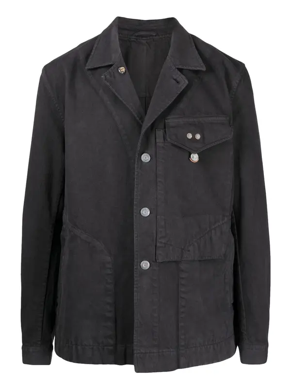 OBJECTS IV LIFE Chest-pocket Shirt Jacket - Black