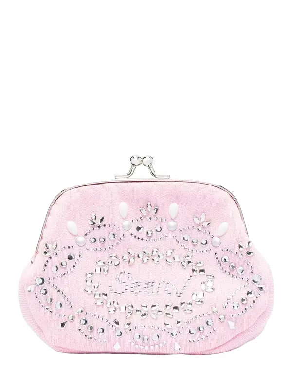 SEEN USERS Name Crystal-embellished Twist-lock Wallet - Pink