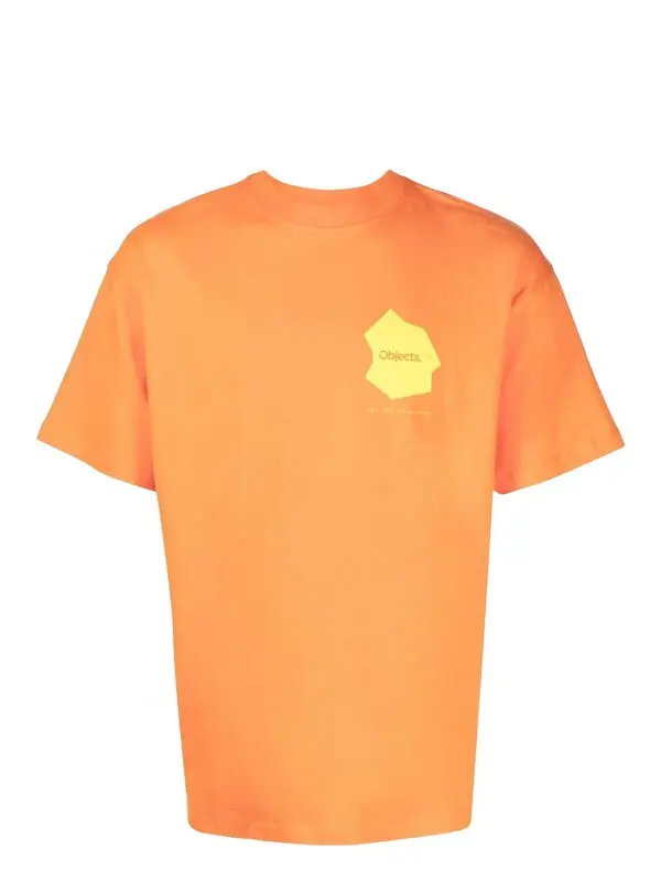 OBJECTS IV LIFE Slogan-print T-shirt - Orange