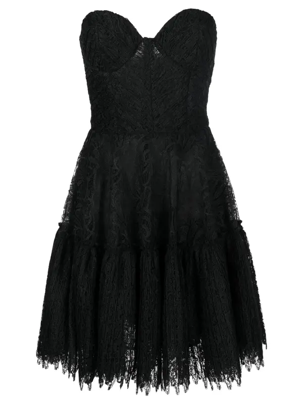 Costarellos Esme Floral-lace Dress - Black