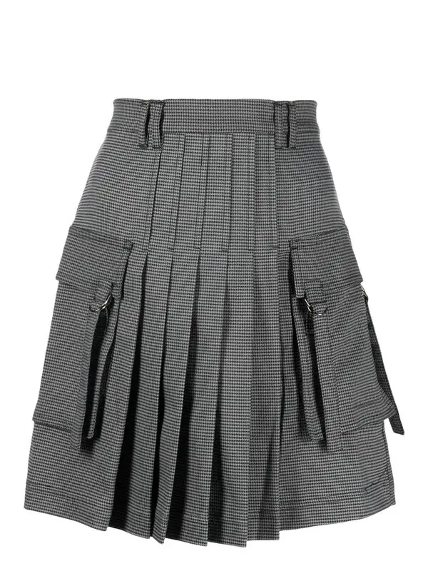 Rokh Pleated Mini Skirt - Black