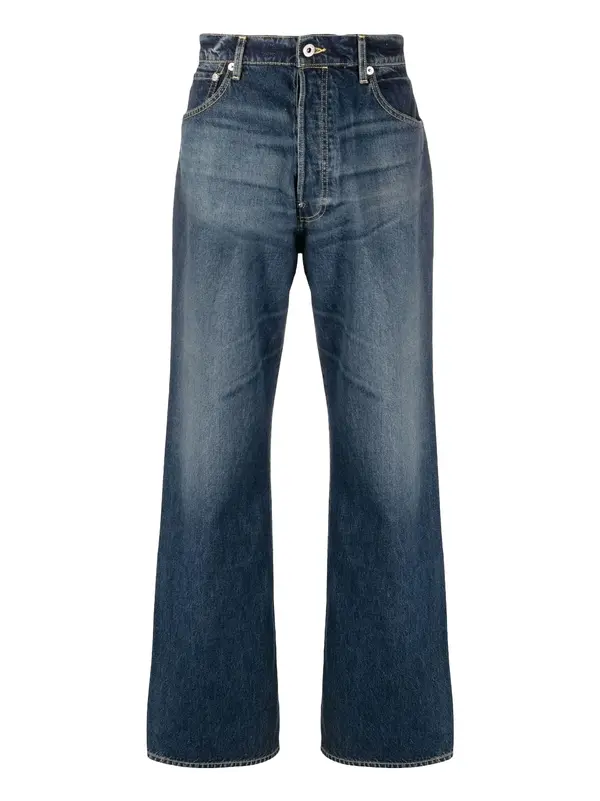 Kenzo Mid-rise Straight-leg Jeans - Blue