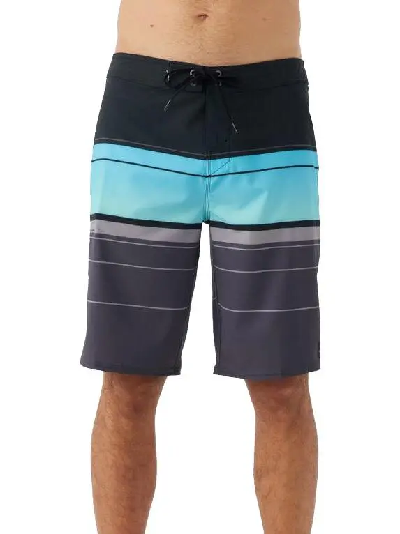 O'Neill Hyperfreak Heat Stripe Board Shorts - Graphite