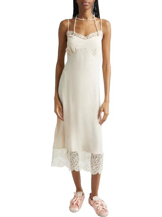 Simone Rocha Lace Trim Slipdress - Sand