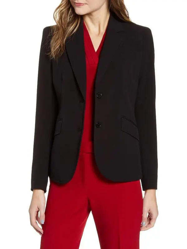 Anne Klein Two-button Stretch Blazer - Anne Blk