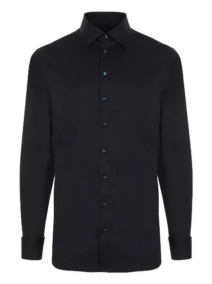 Giorgio Armani Luxury Cotton Twill Shirt - Navy
