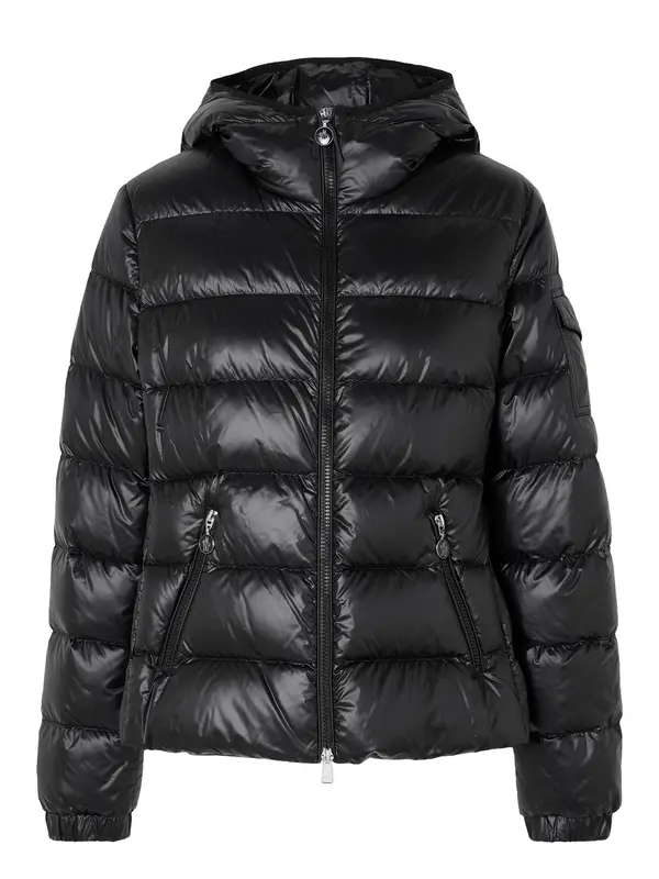 Moncler Gles Hooded Quilted Shell Down Jacket - Black