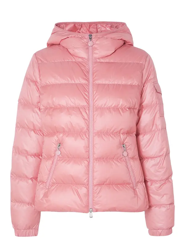 Moncler Gles Hooded Quilted Shell Down Jacket - Pink