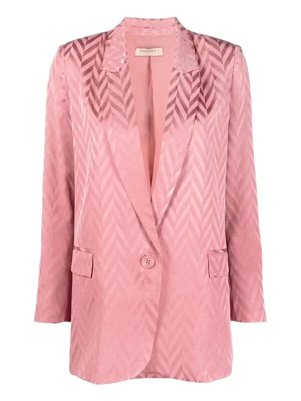 TWINSET Chevron-print Blazer - Pink