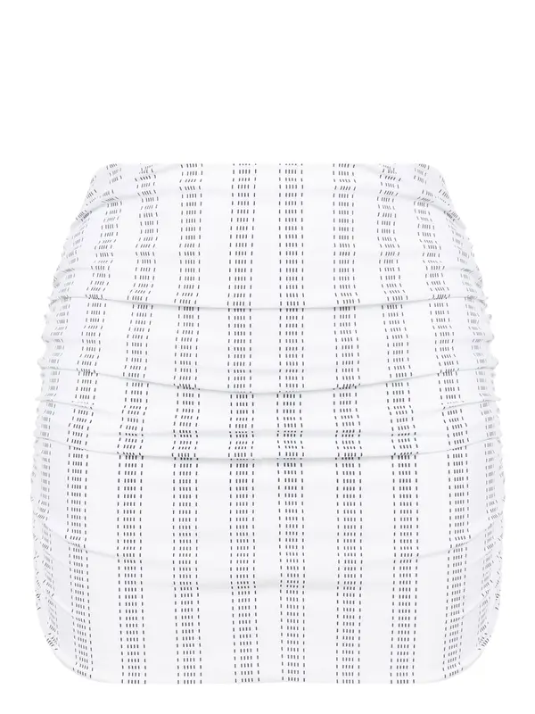 AMIR SLAMA Stripe-print Mini Skirt - White
