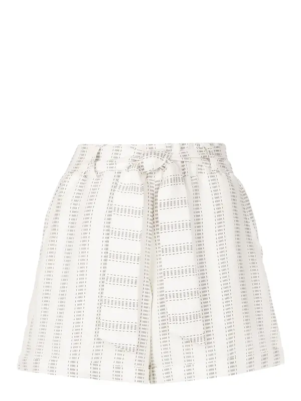 AMIR SLAMA Stripe-print Tie-waist Shorts - White