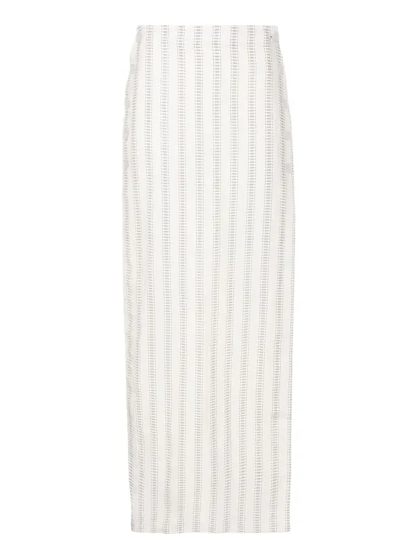 AMIR SLAMA Stripe-print Maxi Skirt - White