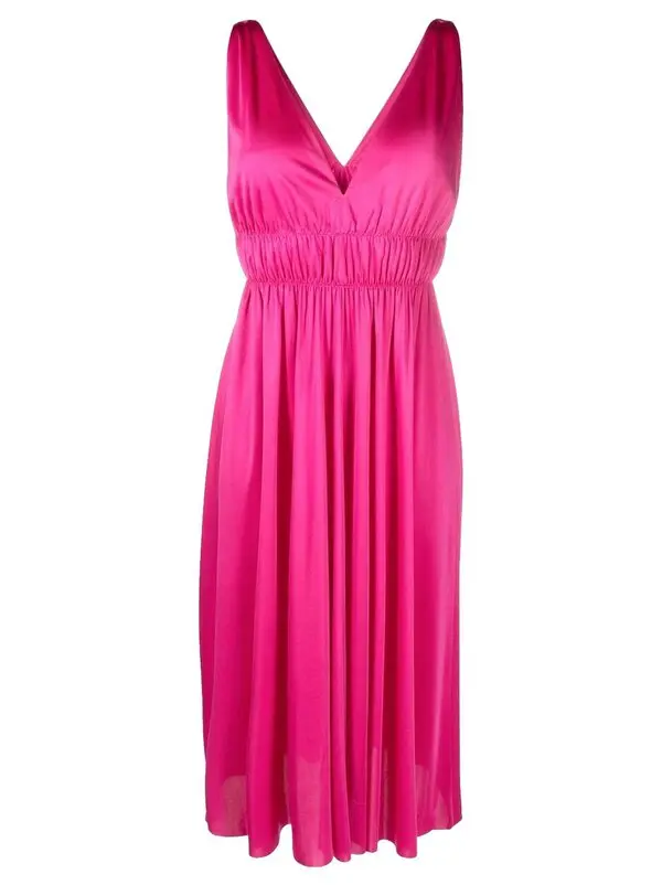 P.a.r.o.s.h V-neck Midi Dress - Pink