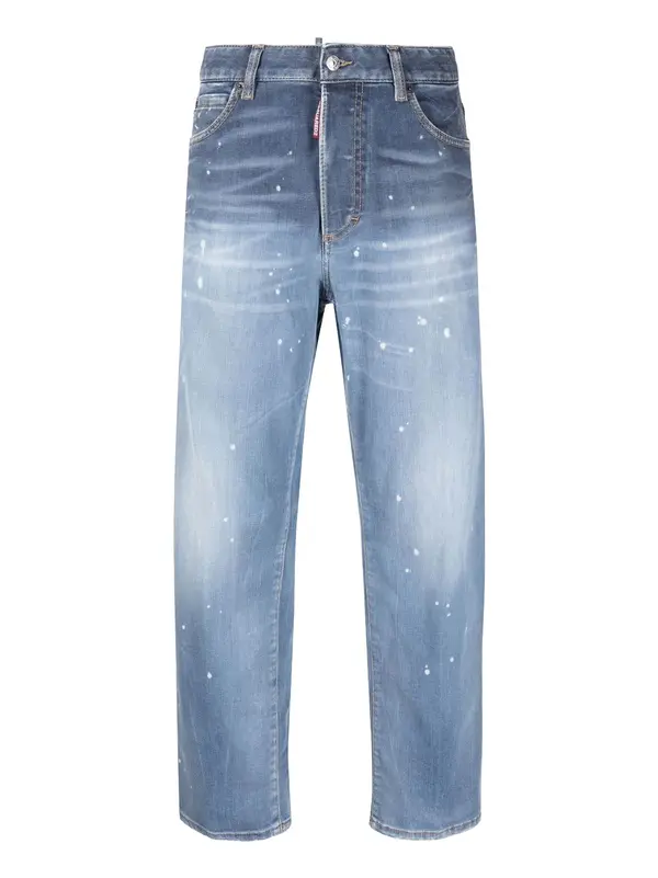 Dsquared2 Distressed Straight-leg Jeans - Blue