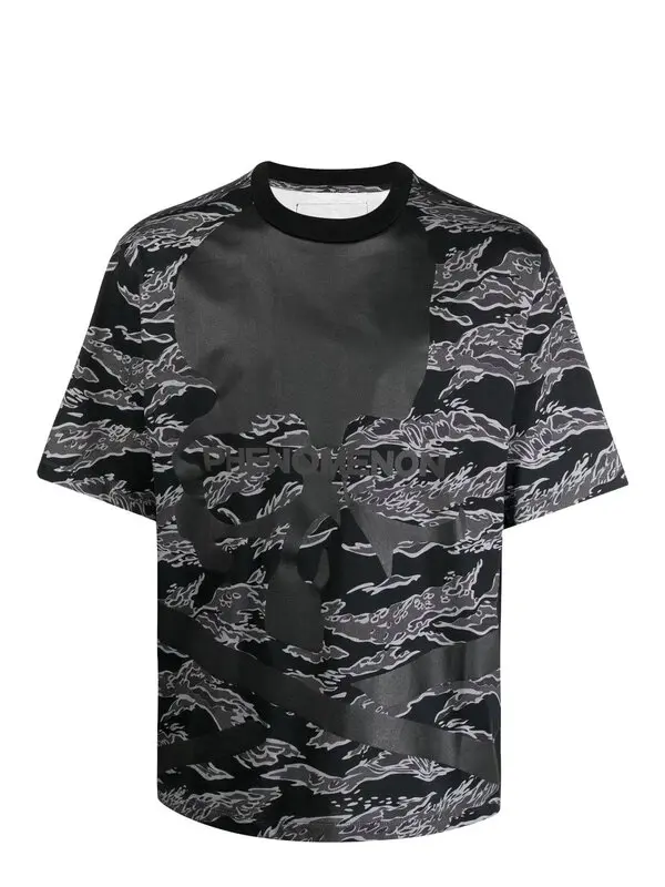 MASTERMIND WORLD Camouflage-print Short-sleeved T-shirt - Black