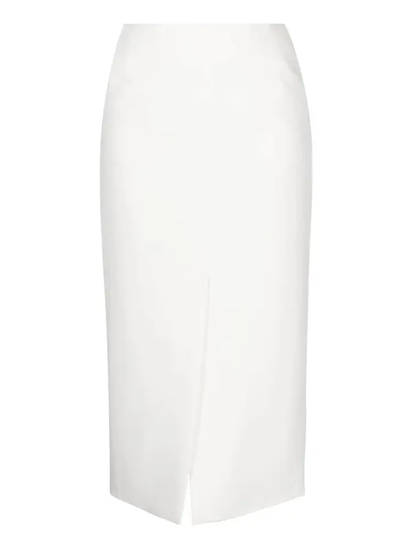 Matériel Pencil Midi Skirt - White