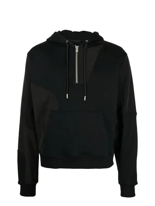 HELIOT EMIL Half-zip Cotton Sweatshirt - Black
