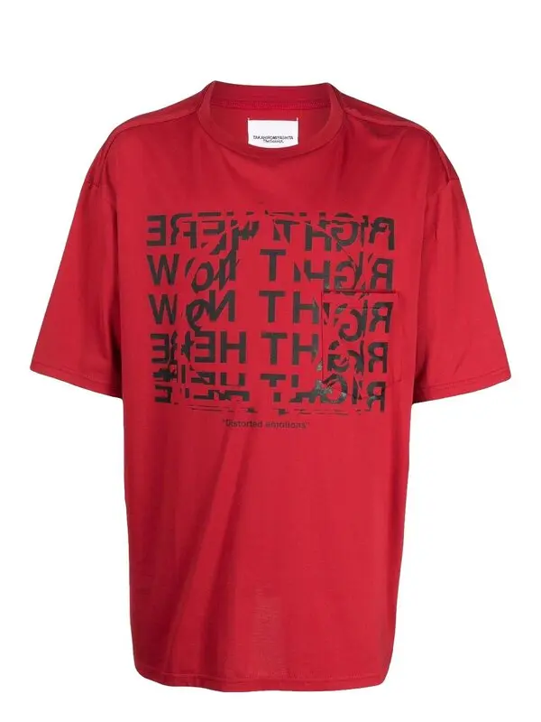 TAKAHIROMIYASHITA THESOLOIST. Graphic-print Short-sleeved T-shirt - Red