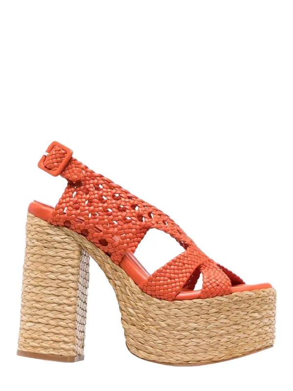 PALOMA BARCELO 140mm Open-toe Espadrilles - Orange