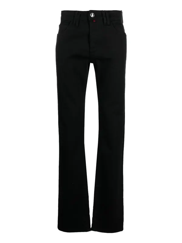 BILLIONAIRE Straight-leg Jeans With Embroidered Logo - Black
