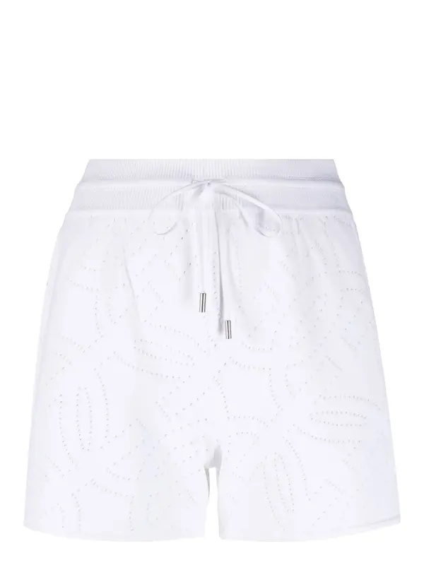 FERRAGAMO Gancio-perforated Shorts - White