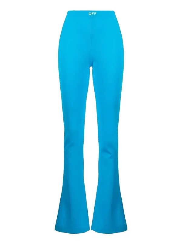 Off-White Sleek Side-split Leggings - Blue